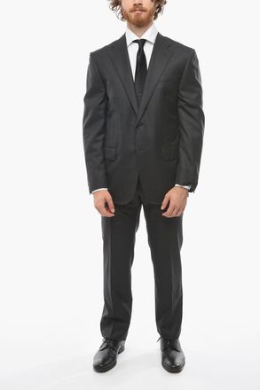 Corneliani Virgin Wool MANTUA Suit with Flap Pockets Corneliani