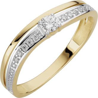 Orolino Ring 333/- Gelbgold glanz synth. Zirkonia