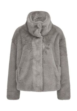 Milestone Fellimitatjacke MSGirl Damen Kunstfelljacke &Uuml;bergangsjacke