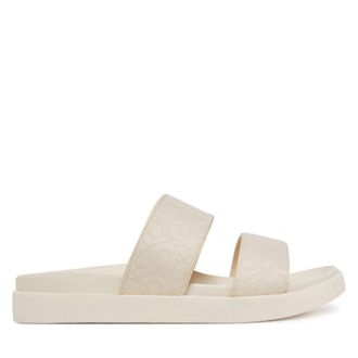 Calvin Klein Pantoletten Calvin Klein Flat Slide Jacq HW0HW02486 Écru