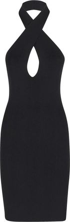 Federica Tosi Femme, Robes, Noir, Taille: 34 FR Mini Robe Dos Nu Crois&eacute;e