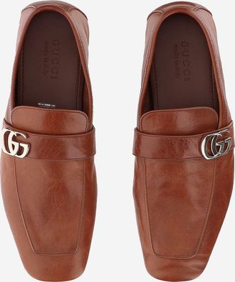 Gucci Leather Loafers - Brown