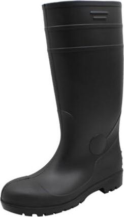 Beaupretty Bottes de Pluie Hautes pour Hommes en PVC Noir Bottes Antid&eacute;rapantes R&eacute;sistantes &agrave; LAbrasion Taille 44 Chaussures de Protection Imperm&eacute;ables Adapt&eacute;es 