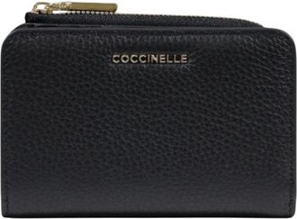 Coccinelle Femme, Accessoires, Noir, Taille: ONE Size Portefeuille zipp&eacute; en cuir