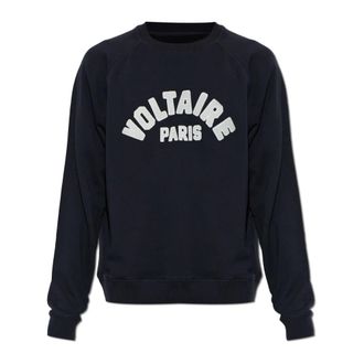 Zadig&Voltaire Homme, Sweatshirts et sweats &agrave; capuche, Bleu, Taille: S SweaT-shirt Sunco