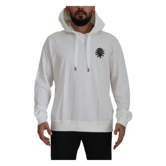 Dolce & Gabbana Homme, Sweatshirts et sweats &agrave; capuche, Blanc, Taille: 3XL Pull &agrave; Capuche Blanc de Luxe