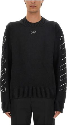 Off-white Herren, Strickwaren, Schwarzk, SGr&ouml;&szlig;e