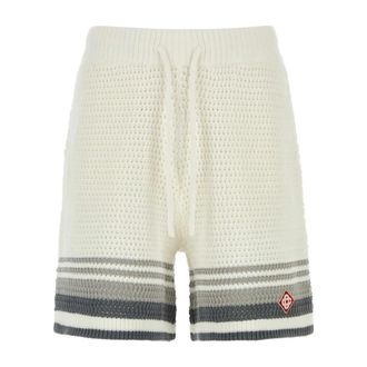 Casablanca Homme, Shorts, Blanc, Taille: M Bermuda Crochet