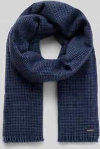 Bugatti Schal aus Schurwolle mit Fransen