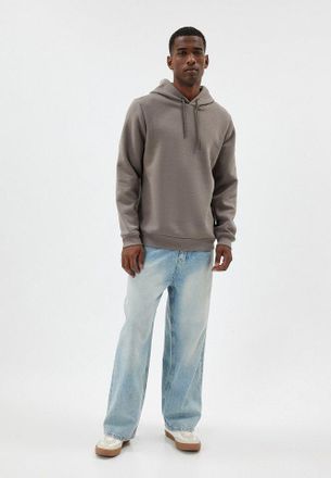 Koton Kapuzensweatshirt Kapuzenkragen Softshell