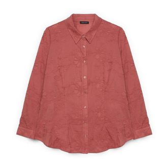 Fiorella Rubino Hemd mit Ton-in-Ton-Stickerei - - Blouses & Shirts - Damen - Rosa - 2XL