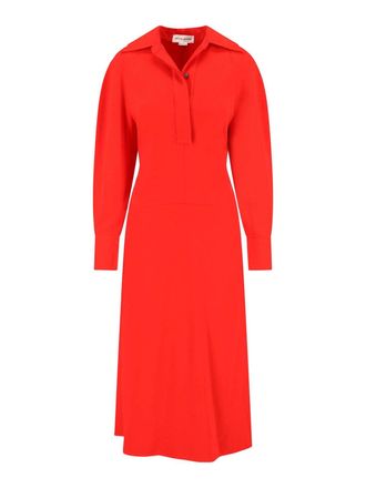 Victoria Beckham Robe Au Genou - Rouge
