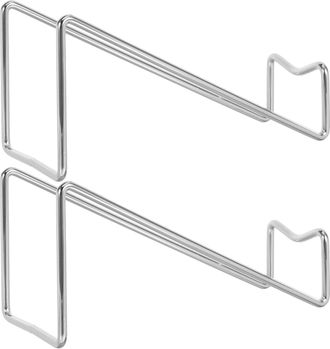 BESPORTBLE GALPADA Edelstahl Weinflaschenhalter 2 St&uuml;ck Kompaktes Einzel Weinregal mit Spiegelglatter Oberfl&auml;che f&uuml;r K&uuml;che und Wohnzimmer Offenes Design Sicherer