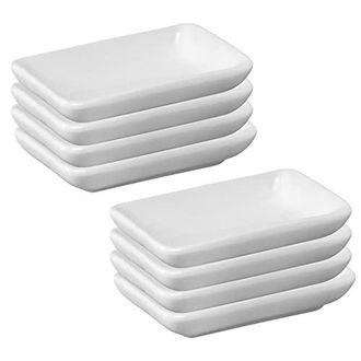 Westmark 8 Petits Bols en Céramique, Rectangulaire, Petit, Dimensions: 7,8 x 5 x 1,5 cm, Céramique, Tapas + Friends, Blanc, 697522E1