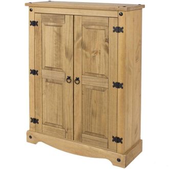 M&S Collection Armoire 2 portes 80x30x110 cm en pin massif - sergo