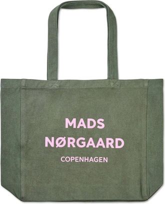 Mads Norgaard Femme, Sacs, Vert, Taille: ONE Size Tote Bags