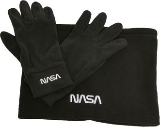 Mister Tee Herren Handschuhe NASA Fleece Set schwarz Einheitsgr&ouml;&szlig;e