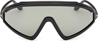 Tom Ford unisex, Accessoires, Noir, Taille: ONE Size Lunettes de soleil classiques pour hommes avec verres gris