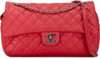 Chanel Hobo Bags - Jumbo Caviar Easy Flap Bag - Gr. unisize - in Rot - f&uuml;r Damen