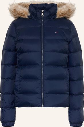 Tommy Jeans Daunenjacke Mit Abnehmbarem Kunstfell blau