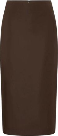 St.Agni Femme, Jupes, Brun, Taille: 40 FR Jupe Colonne en Taffetas Papier