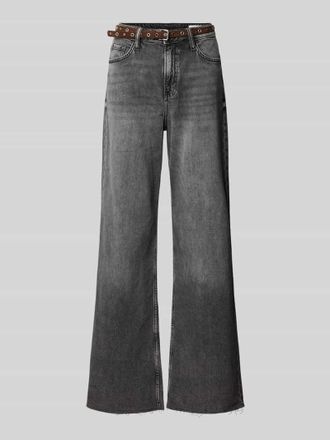 s.Oliver Red Label High Waist Jeans Wide Fit mit Fransensaum