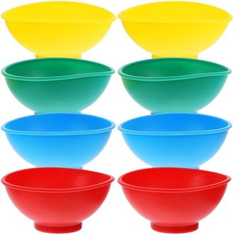 BESTONZON Silikon Mini Prise Schalen Prep Und Sever Schalen Seasoning Bowl R&uuml;hrsch&uuml;ssel Set von 8, 6.7X6.7X3cm