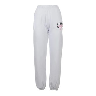 Livincool Livincool, Homme, Pantalons, Blanc, Taille: XS Palm Artwork Print