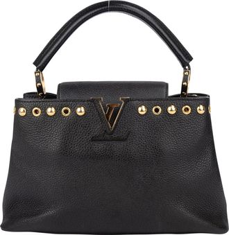 Louis Vuitton Crossbody Bags - Louis Vuitton Noir Taurillon Pins Capucines PM Han - Gr. unisize - in Schwarz - f&uuml;r Damen