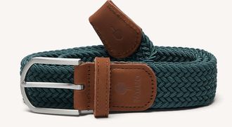 Faguo Ceinture tress&eacute;e bleu canard