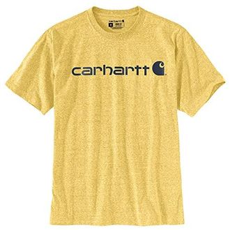Carhartt Work in Progress T-Shirt &agrave; Manches Courtes avec Logo Big Signature pour Homme, Sundance Snow Heather, Taille M