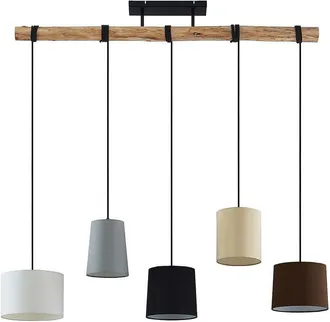 Lindby Pendelleuchte Amilia aus Holz f&uuml;r Wohnzimmer & Esszimmer von Lindby