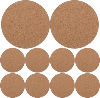Supvox Selbstklebende Runde Korkuntersetzer 4.00 X 4.00 Zoll Umweltfreundliche Isoliermatten F&uuml;r DIY Bastelarbeiten Tassenpads F&uuml;r K&uuml;che Haushalt Und B&uuml;ro