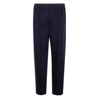 Emporio Armani Doppeljersey-Hose mit Micro-Adler-Logo-Band - - Trousers - Herren - Schwarzk - M