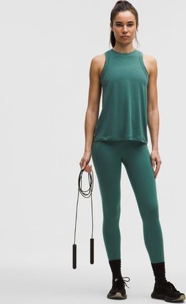 lululemon Wunder Train Leggings mit hohem Bund und Taschen f&uuml;r Frauen - 63,5 cm - Gr&ouml;&szlig;e 10 in Deep Marina