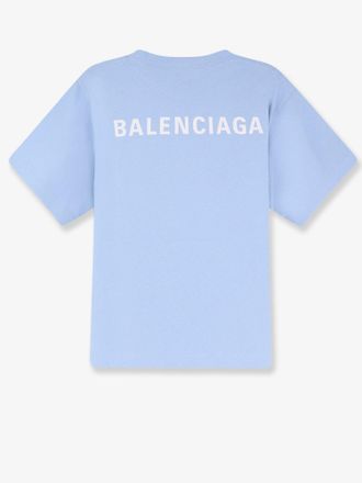 Balenciaga Womens Cotton T-Shirt Blue T-Shirts & Jerseys