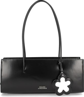Marc Jacobs Womens Satchel Bag The Glam Mirror Black Leather Cow Shoulder