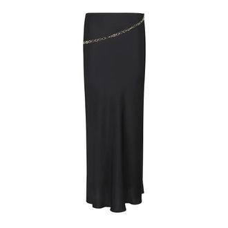 Paco Rabanne Femme, Jupes, Noir, Taille: 38 FR Chain-Detail Maxi Skirt