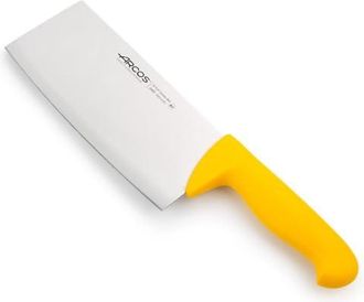 Arcos Fleischermesser Cleaver - Edelstahlklinge 20 cm - Griff aus Polypropylen, Ideal für Fleischverarbeitung - Gelb, Serie 2900, Farbe Gelb