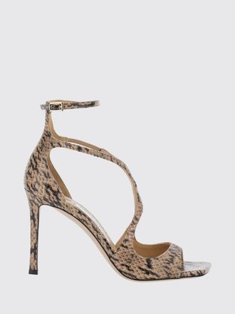 Jimmy Choo London Sandales Azia en cuir imprim&eacute; python &agrave; talon aiguille haut