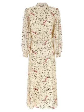 Valentino Garavani Womens Multicolor Silk Midi Dress