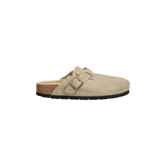 Birkenstock Boston Shearling Narrow Fit - Femme - Chaussures - Beige - Taille: 37 EU