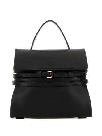 Moschino Hobo Bags - Structured Black Leather Handbag - Gr. unisize - in Schwarz - f&uuml;r Damen