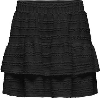 Only Mini Jupe Onlgayle JRS pour Femme, Noir, S