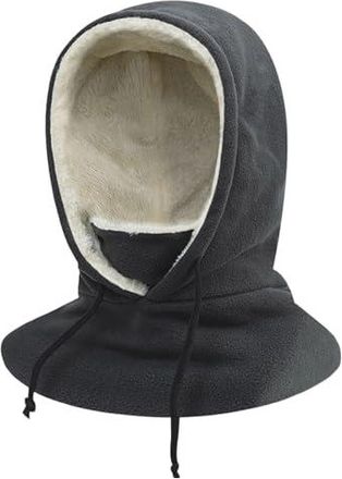 Generico Couverture compl&egrave;te du visage - Capuche couverte dext&eacute;rieur avec cordon, cagoule, pour ski, snowboard, moto, sur glace, randonn&eacute;e, cyclisme, voyage, c