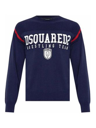 Dsquared2 Pull Col Rond - Bleu