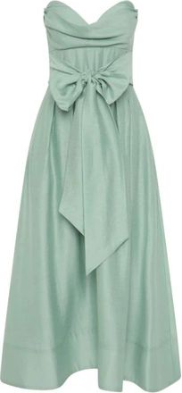 Rebecca Vallance Femme, Robes, Vert, Taille: 40 FR Serenity Strapless Midi Dress