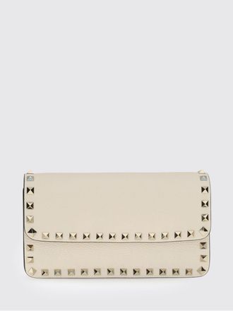 Valentino Garavani Portefeuille sur cha&icirc;ne Rockstud en cuir de veau grain&eacute;