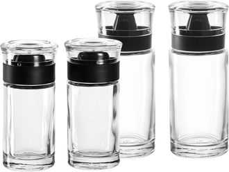 Leonardo Set 4tlg. Salz- und Pfefferstreuer mit Essig- und Ölflasche Cucina