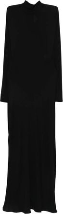 Alaia Mock-neck Long-sleeve Maxi Dress